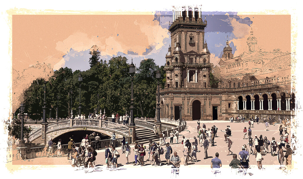 Spanish Plaza - Scenery and Architecture - Topaz Community