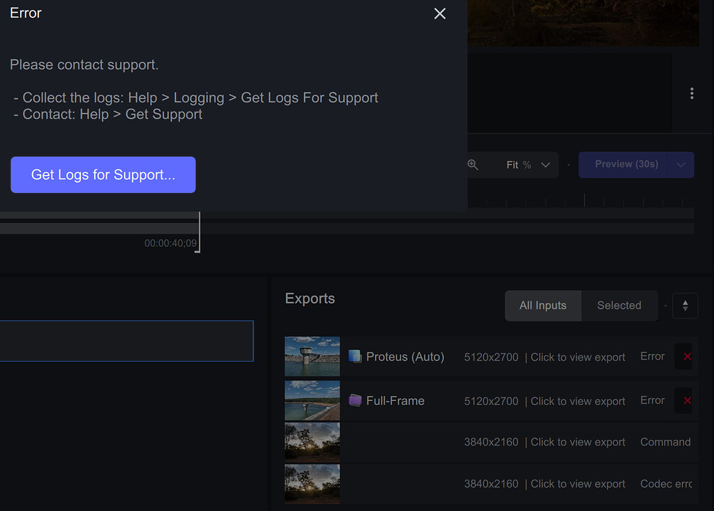 Exports Failing Bugs And Issues Topaz Community