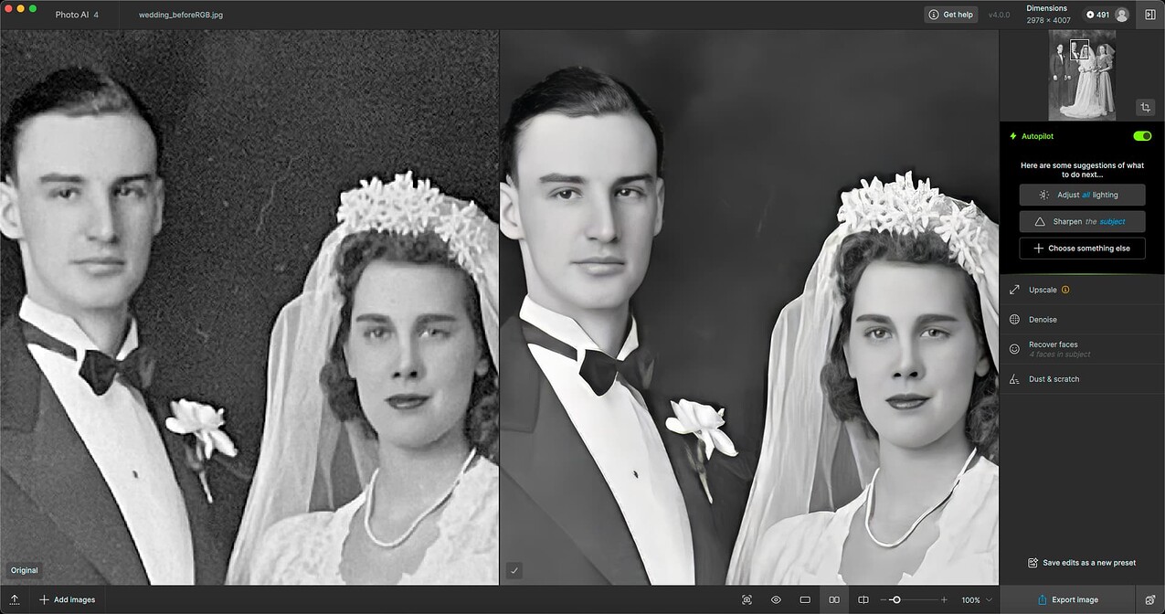 Topaz Photo AI 4.0 - NEW Dust & Scratch AI Model - Releases - Topaz ...