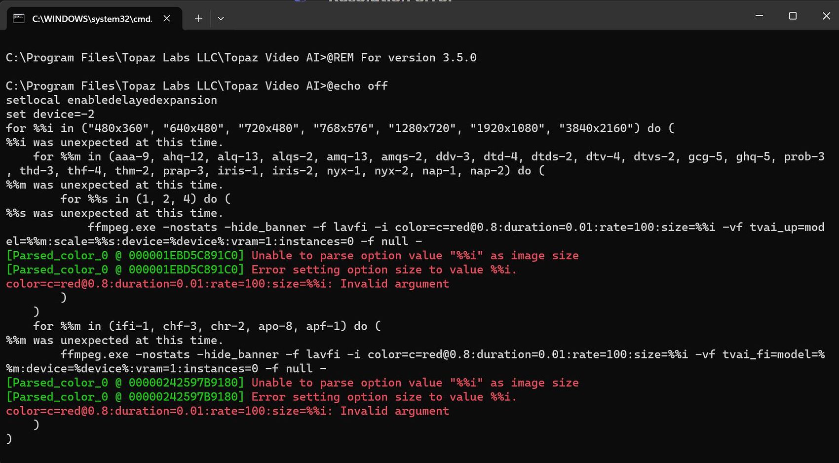 Resolution error - General - Topaz Community