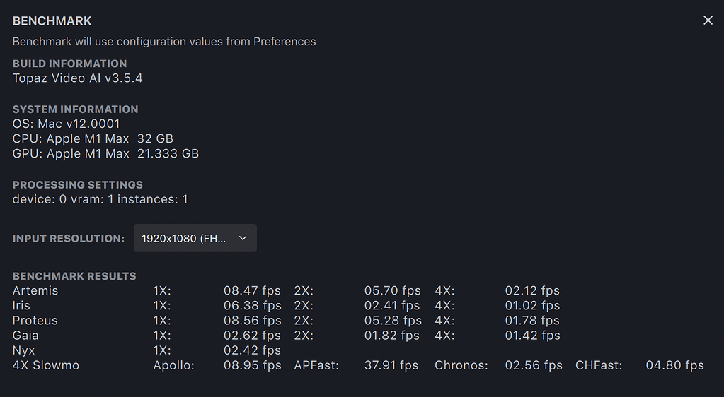 Is my benchmark output normal? - General - Topaz Community Is my benchmark output normal? - General - Topaz Community