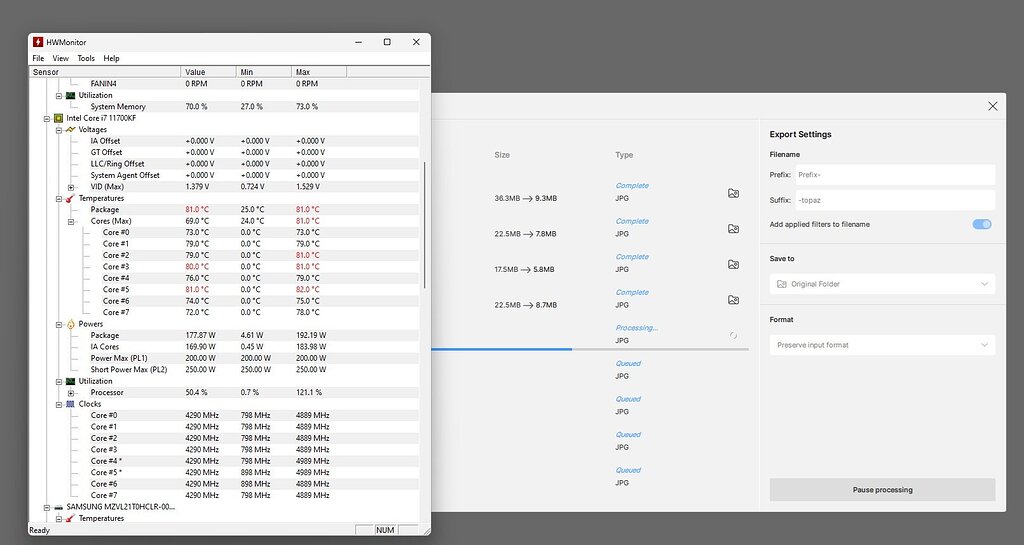 CPU Overheating with PhotoAI - Bugs and Issues - Topaz Community