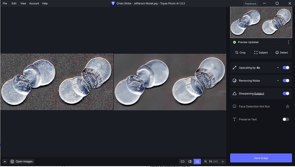 Using Topaz AI on coins - Bugs and Issues - Topaz Community