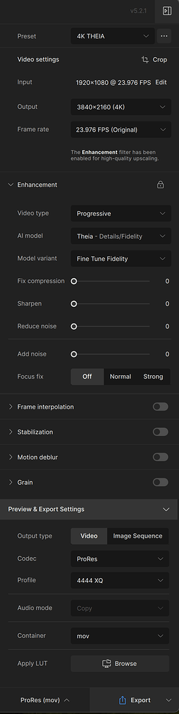 4k upscale losing frames - Bugs and Issues - Topaz Community