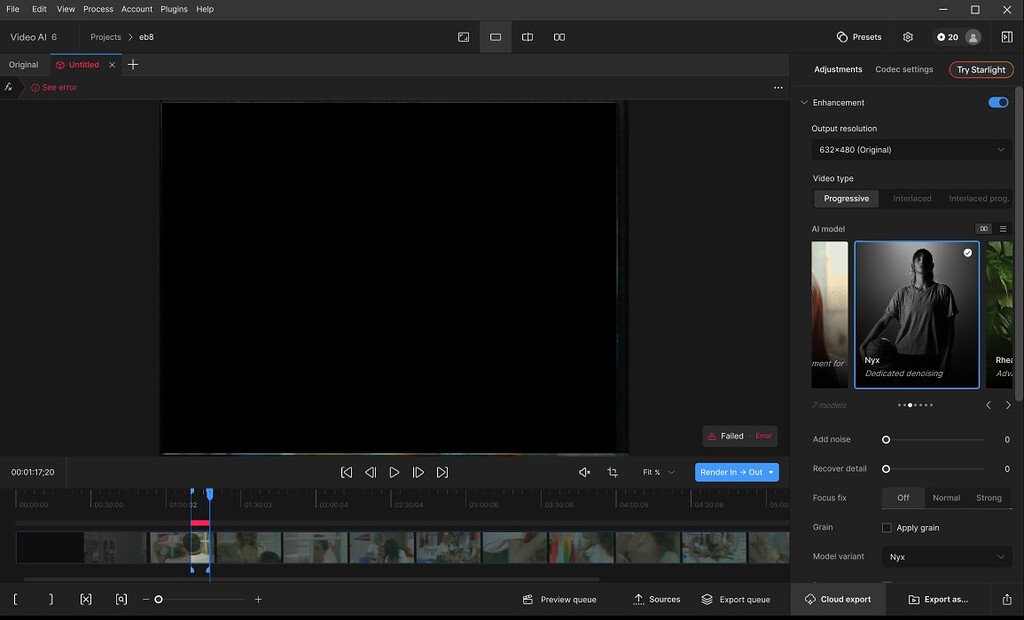 Nyx errors when trying to render - Bugs and Issues - Topaz Community
