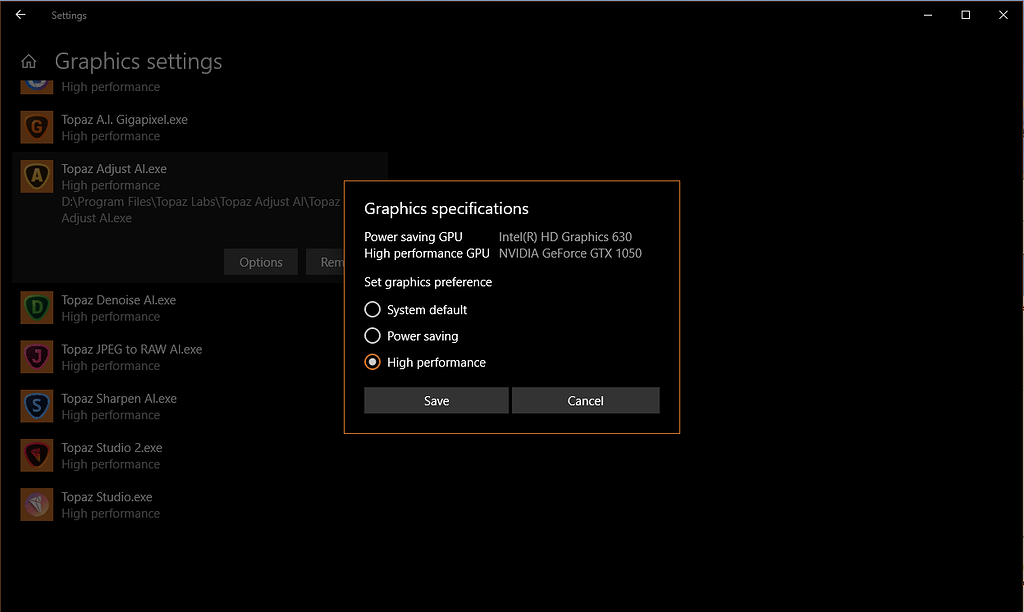 Setting Switchable Graphics Card Defaults for Applications in Windows ...