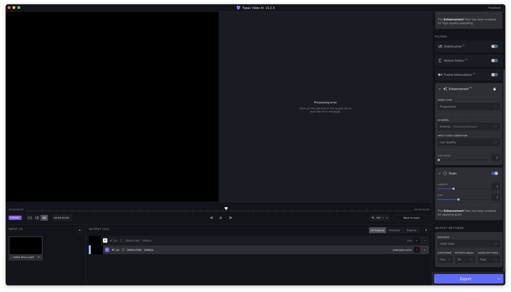 Processing error with Tidal mp4/ts videos - Bugs and Issues - Topaz Community