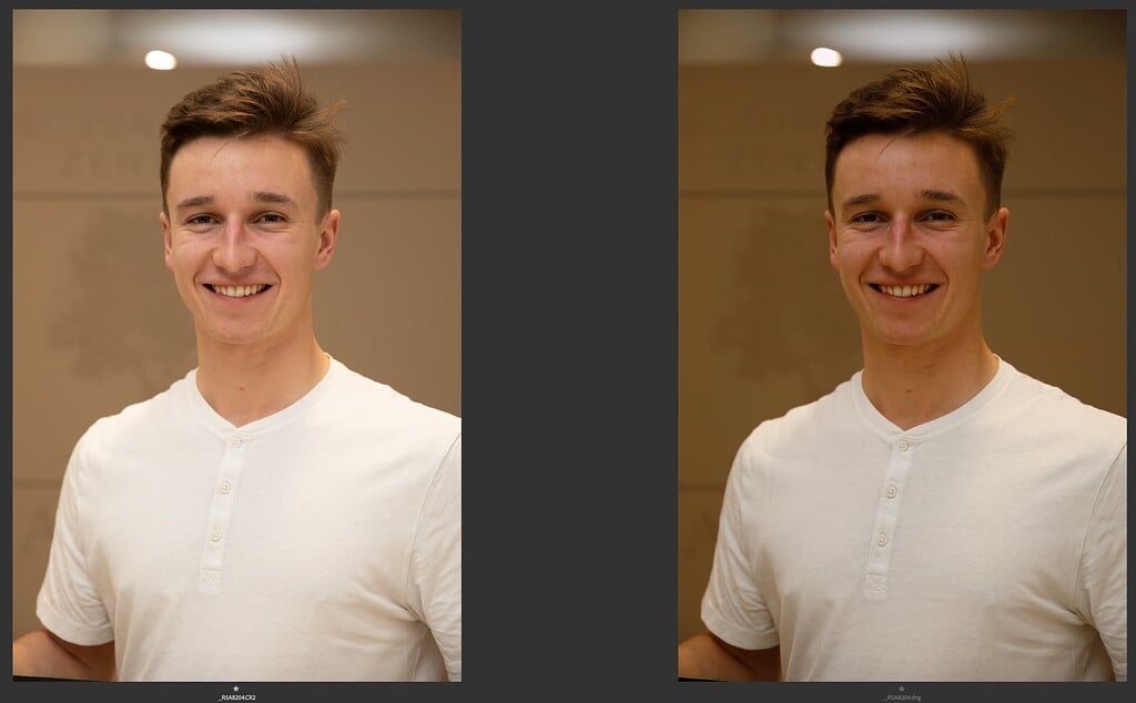 Converting Raw files to DNG create substantially darker images ...