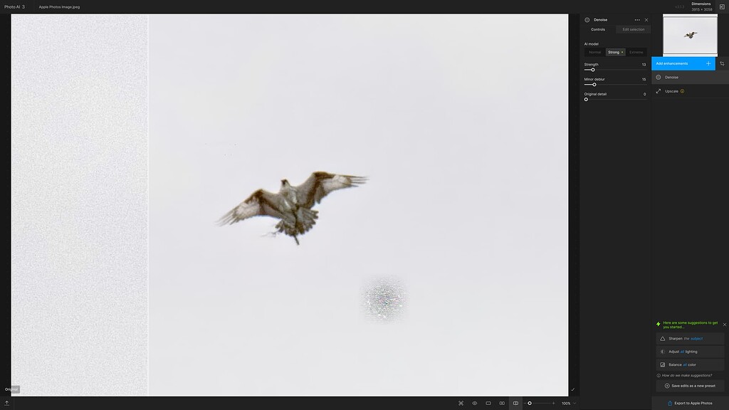 Interesting artifacts appear during Enhancing - Bugs and Issues - Topaz Community