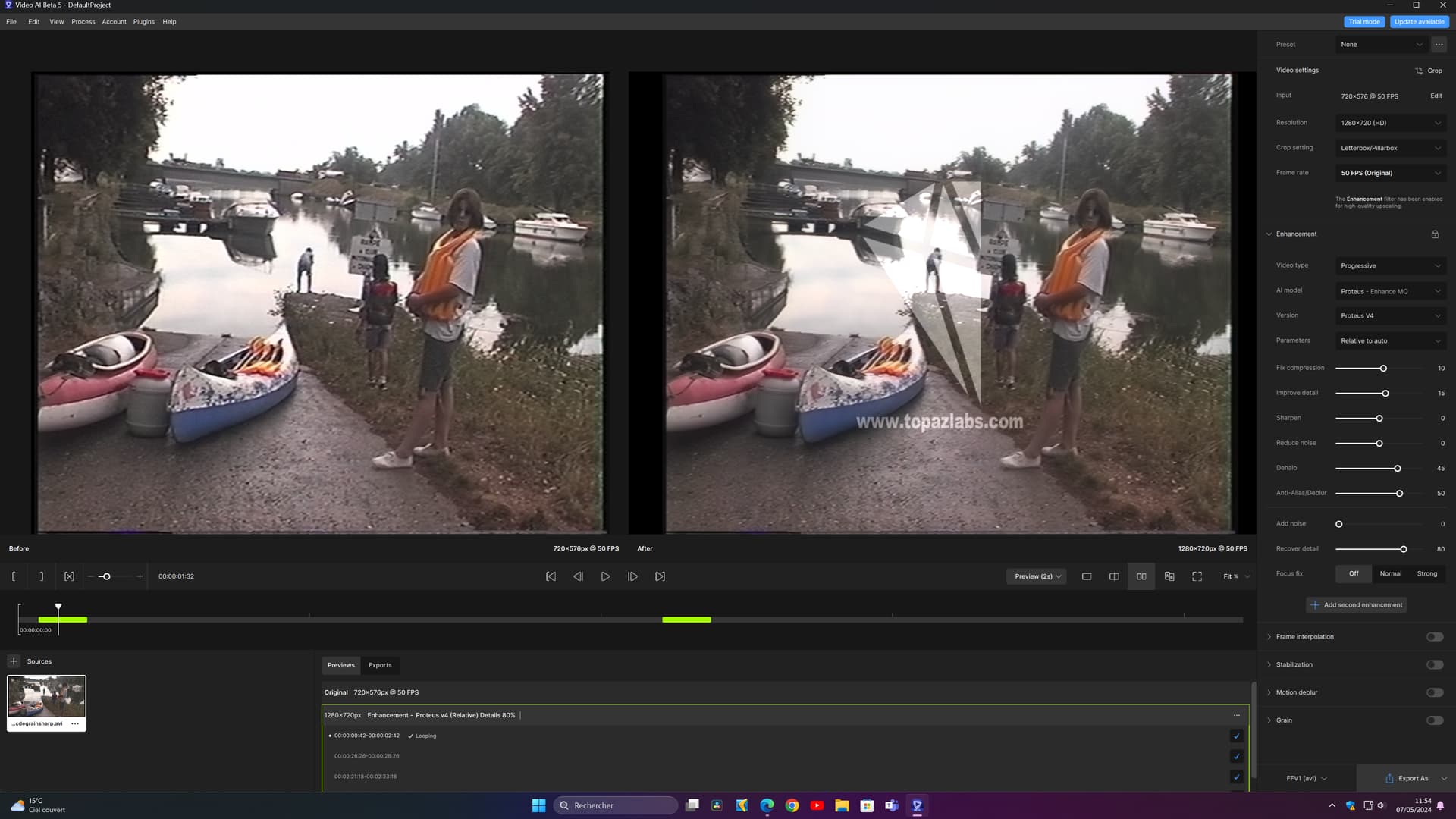 Workflow SD to HD with QTGMC + VAI - General - Topaz Community