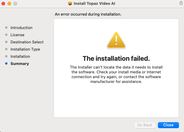 Cannot install update - Bugs and Issues - Topaz Community