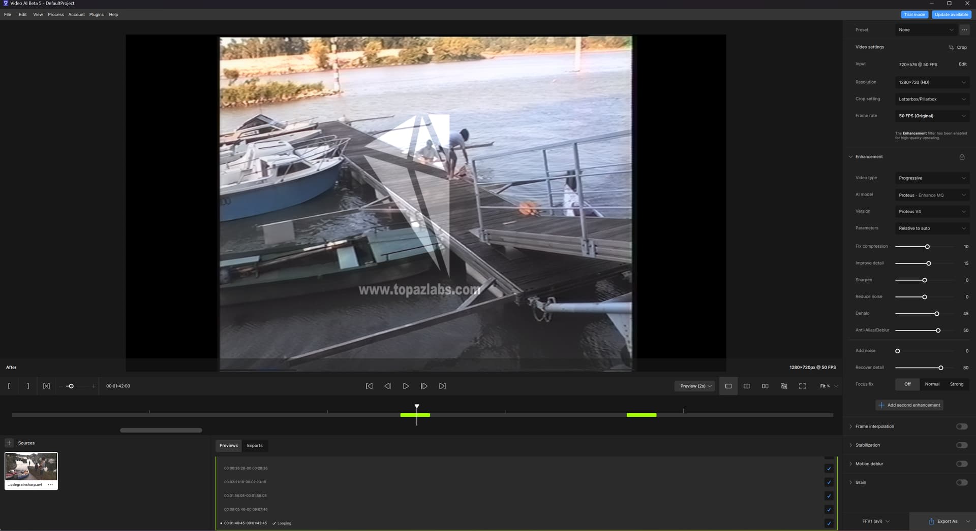 Workflow SD to HD with QTGMC + VAI - General - Topaz Community
