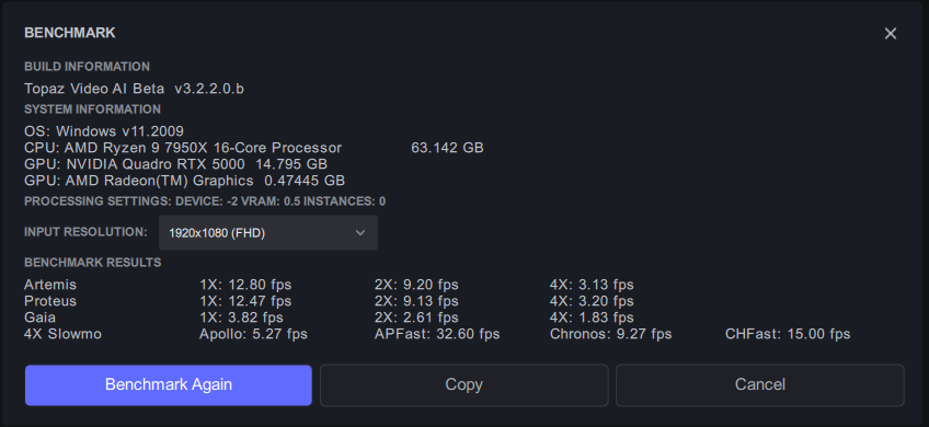 Video AI v3.2.X - User Benchmarking Results - #60 by TPX - User ...