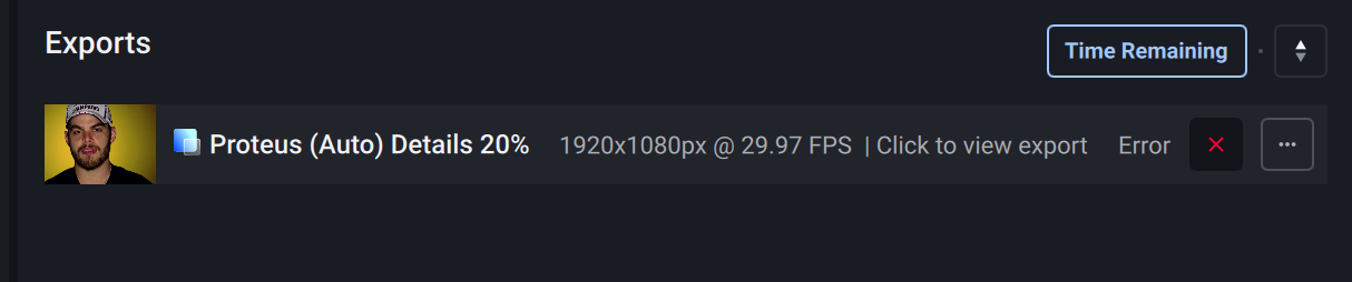 Error after processing previews and exports -- Video AI -- 4.0 & 4.1.1 - Bugs and Issues - Topaz ...