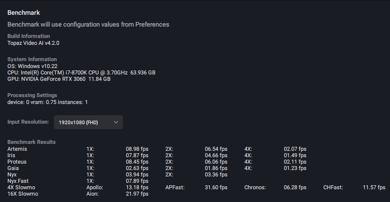Video AI 4.2.X - User Benchmarking Results - User Benchmarks - Topaz ...