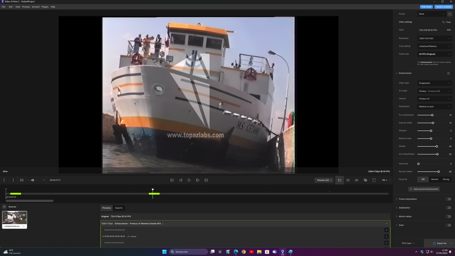 Workflow SD to HD with QTGMC + VAI - General - Topaz Community