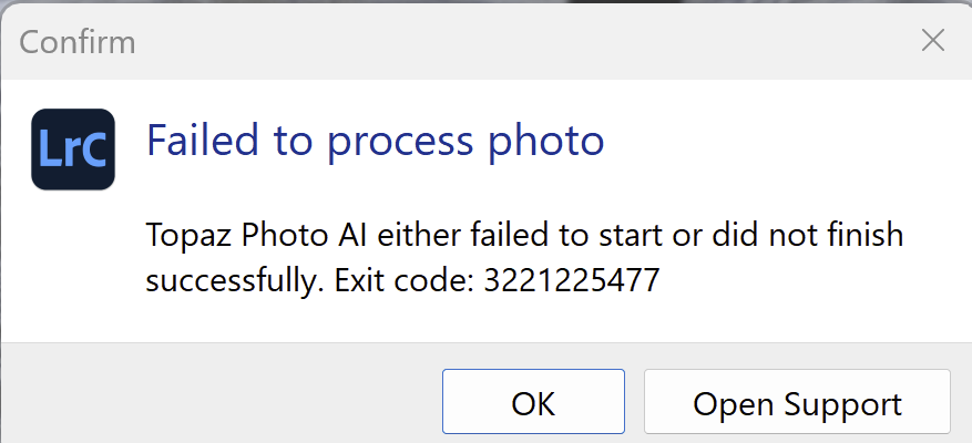 [RESOLVED in v3.4.0] - Lightroom Plugin Error - Exit Code 3221225477 - Page 5 - Bugs and Issues ...