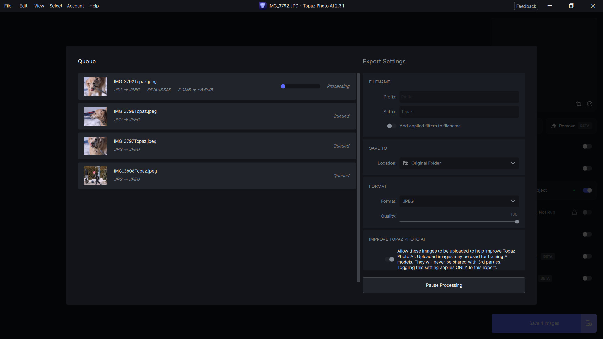 Topaz will not save/process images - Bugs and Issues - Topaz Community