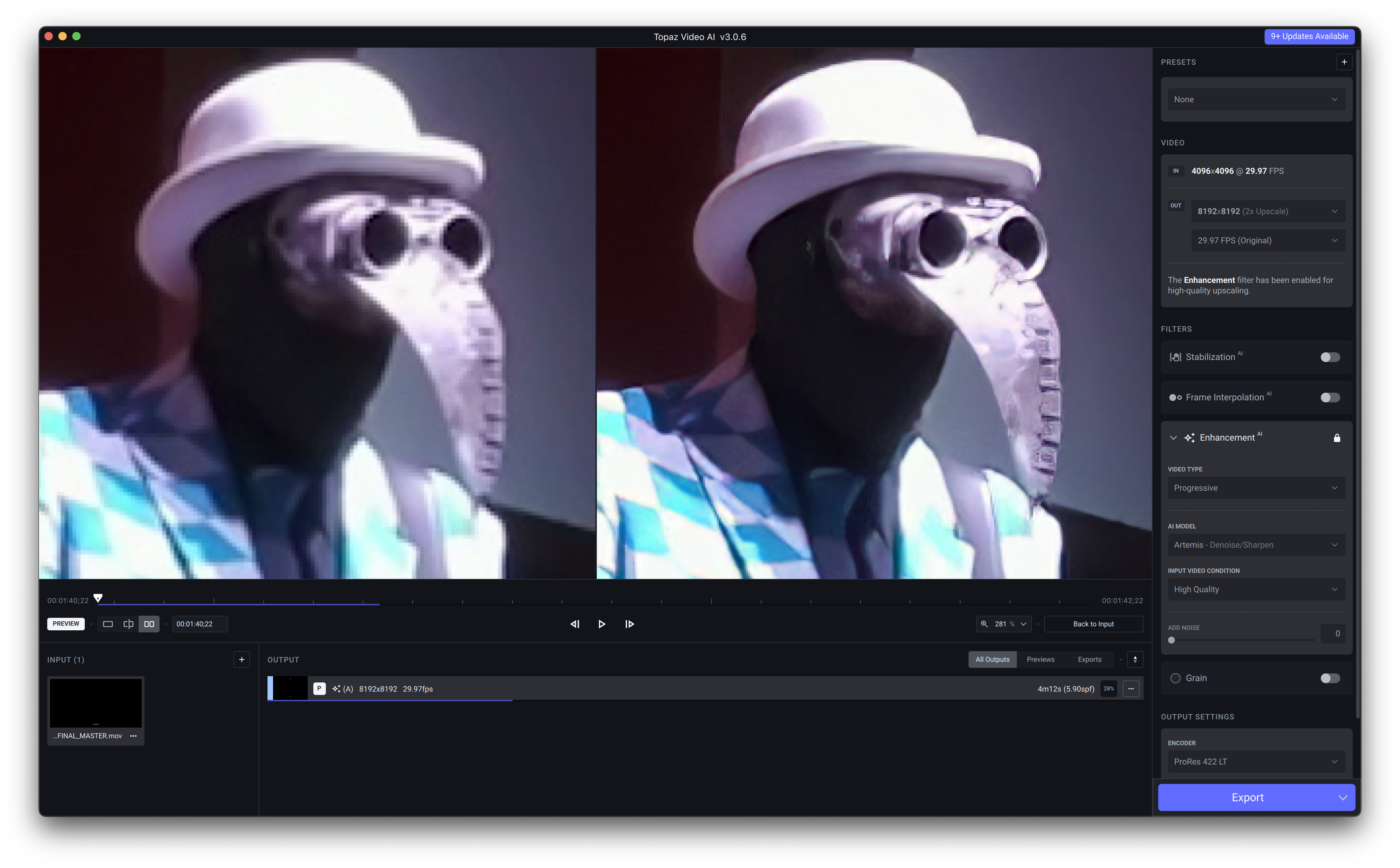 Poor quality upscaling large raster video in TVAI 4.x - Bugs and Issues ...